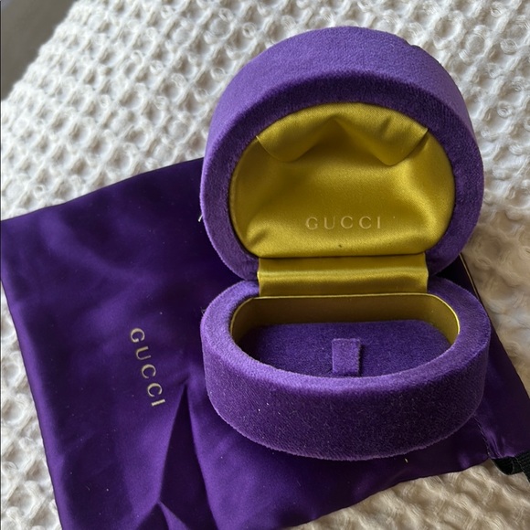 Gucci | Other | Gucci Velvet Box In Purple And Gold | Poshmark